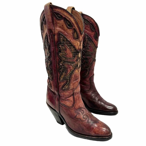Miss Capezio | Shoes | Miss Capezio Butterfly Cowgirl Boot Size 6m ...